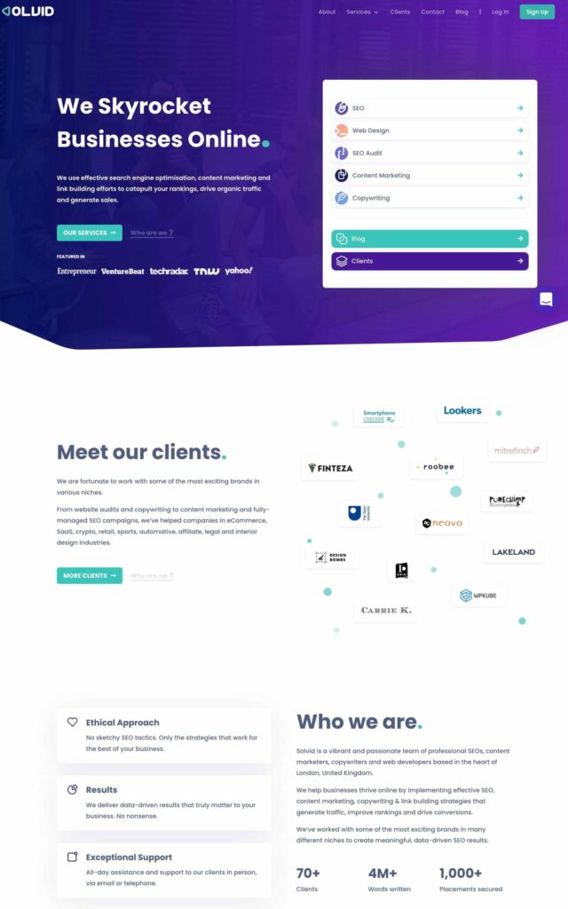Solvid Website Example by Ericks Webs Design